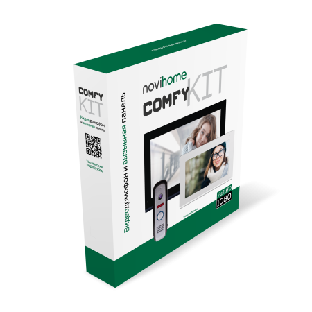 Комплект видеодомофона WHITE COMFY 7 FHD WIFI KIT v.4099 с переадресацией на телефон