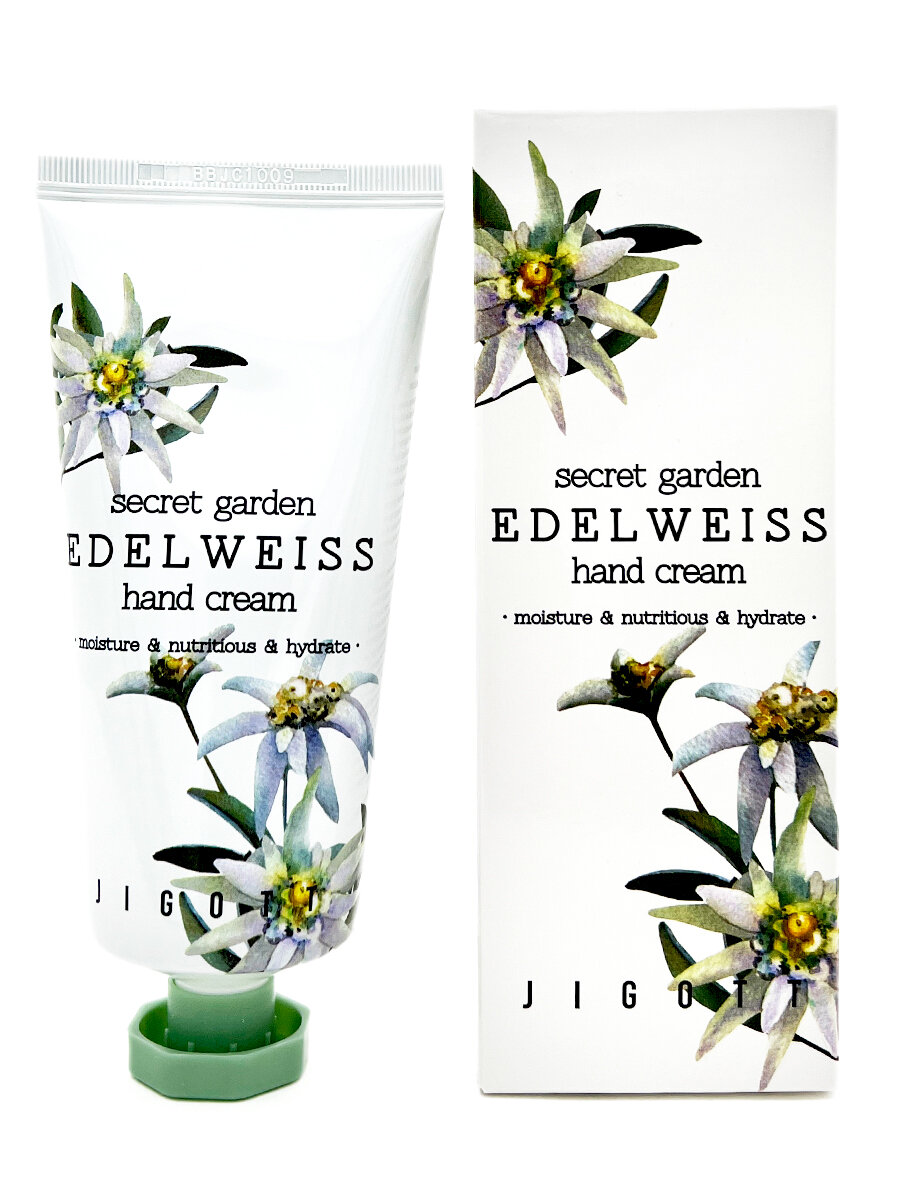 Jigott Крем для рук с экстрактом Эдельвейса Secret Garden Edelweiss Hand Cream, 100 мл