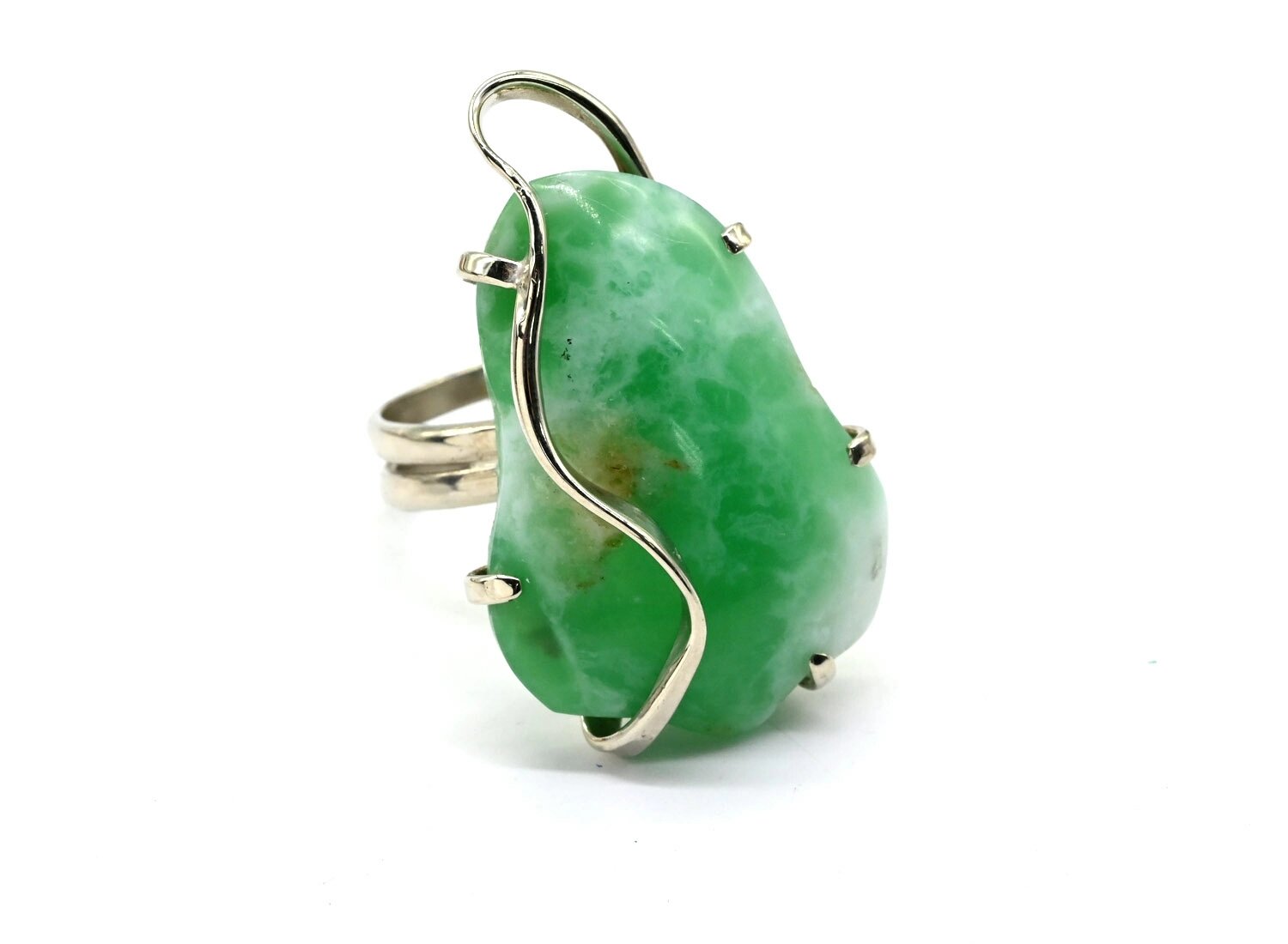 Кольцо, хризопраз