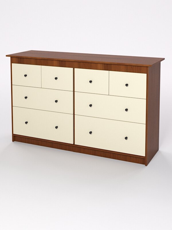 Комод хемнес с 8 ящиками, Орех и Крем Вайс. Производитель товара - компания Westcom.