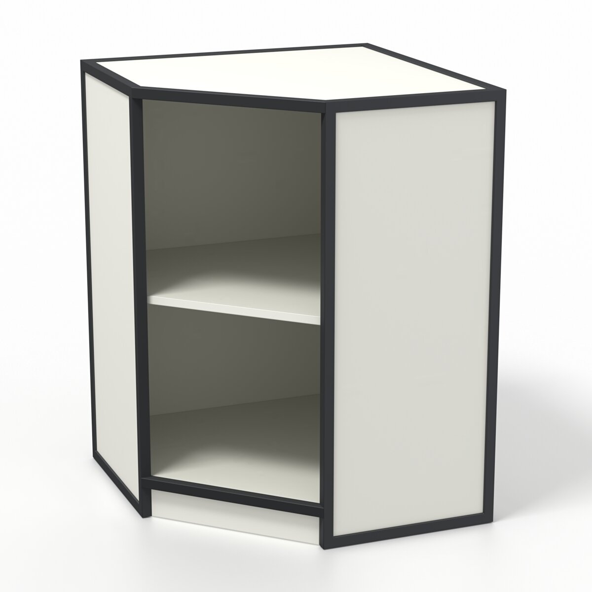 Угловой офисный стеллаж "Вектор" СУ-11 "стронг" в стиле лофт, Белый