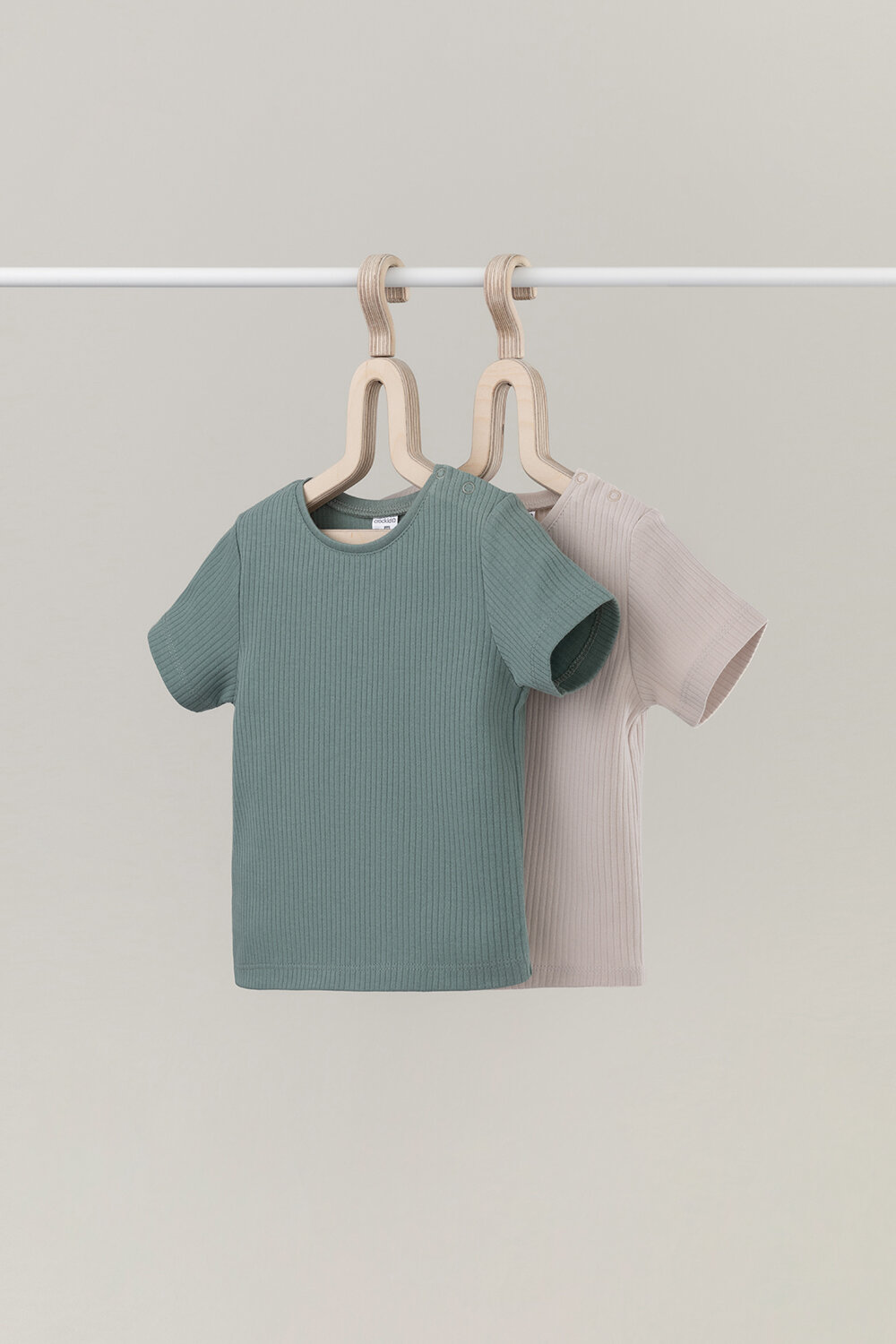 Футболка К 302521-2уп/полынь,бежевый, комплект из 2 шт.