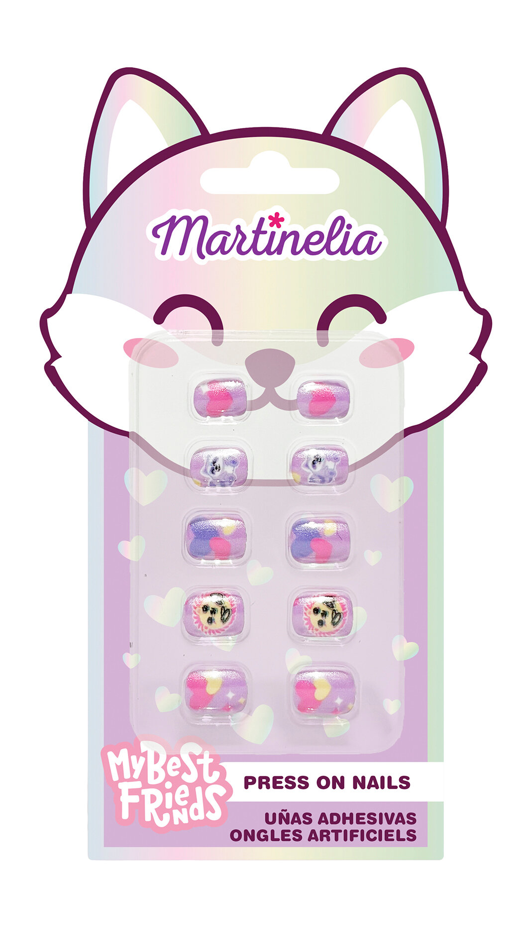 MARTINELIA Детский набор накладных ногтей, сиреневый