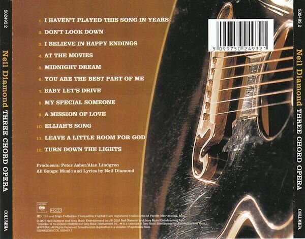 Диск Neil Diamond - Three Chord Opera (1 CD) — фото 1