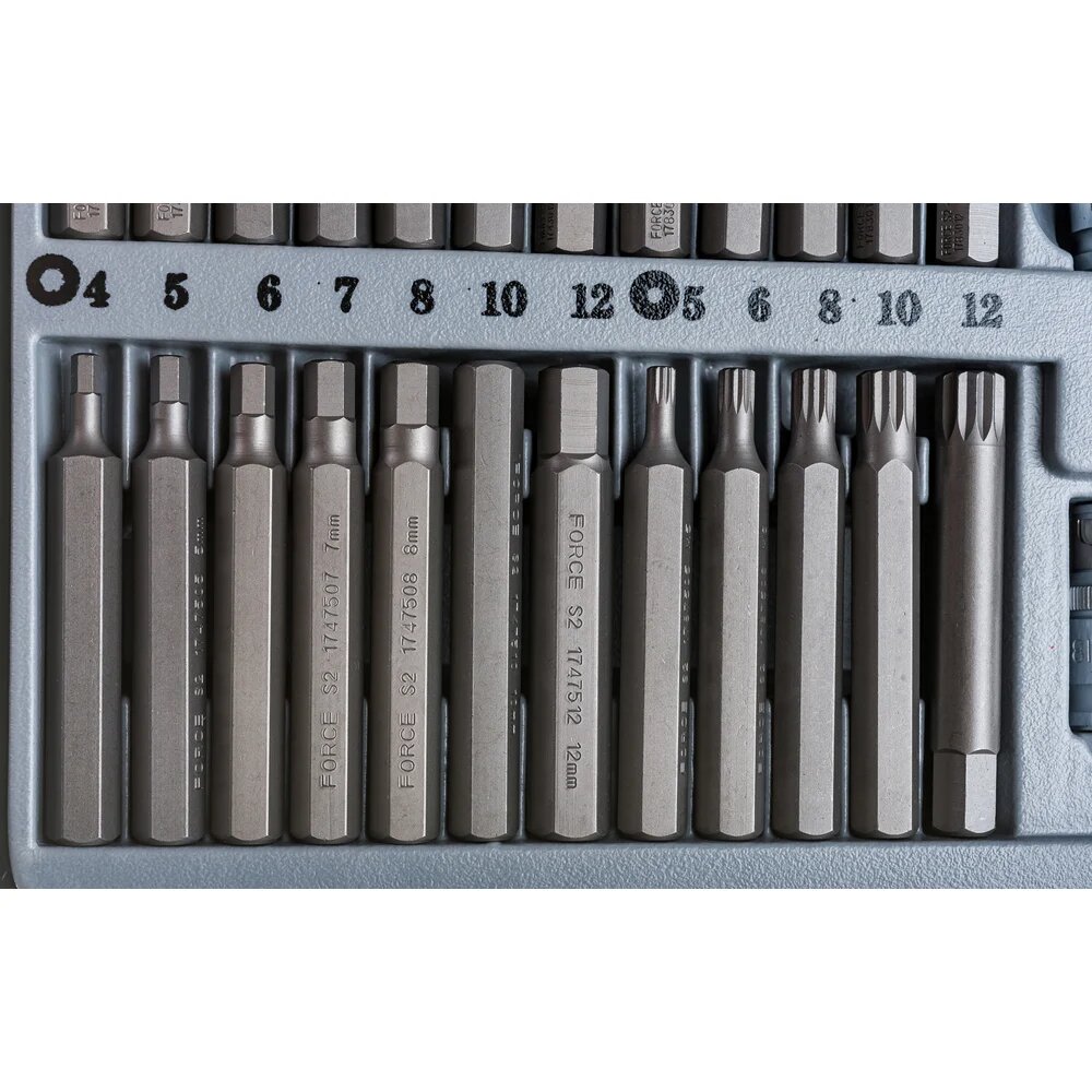 Набор бит FORCE 4421, 42 шт, Torx и шестигранные наконечники, универсален для сборки мебели и мелкого ремонта — фото 1
