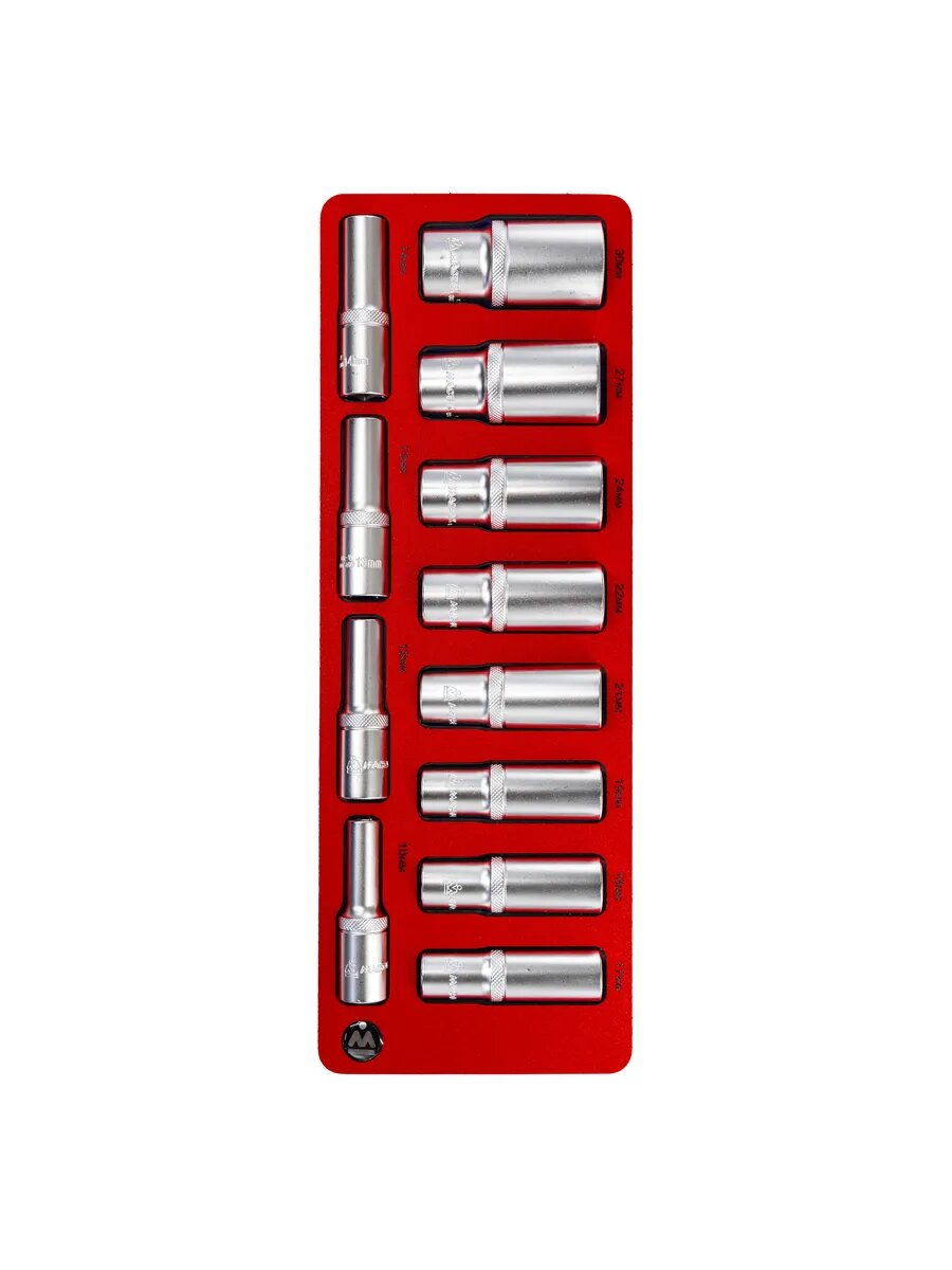 Набор глубоких головок 1/2” шестигранные 12 пр