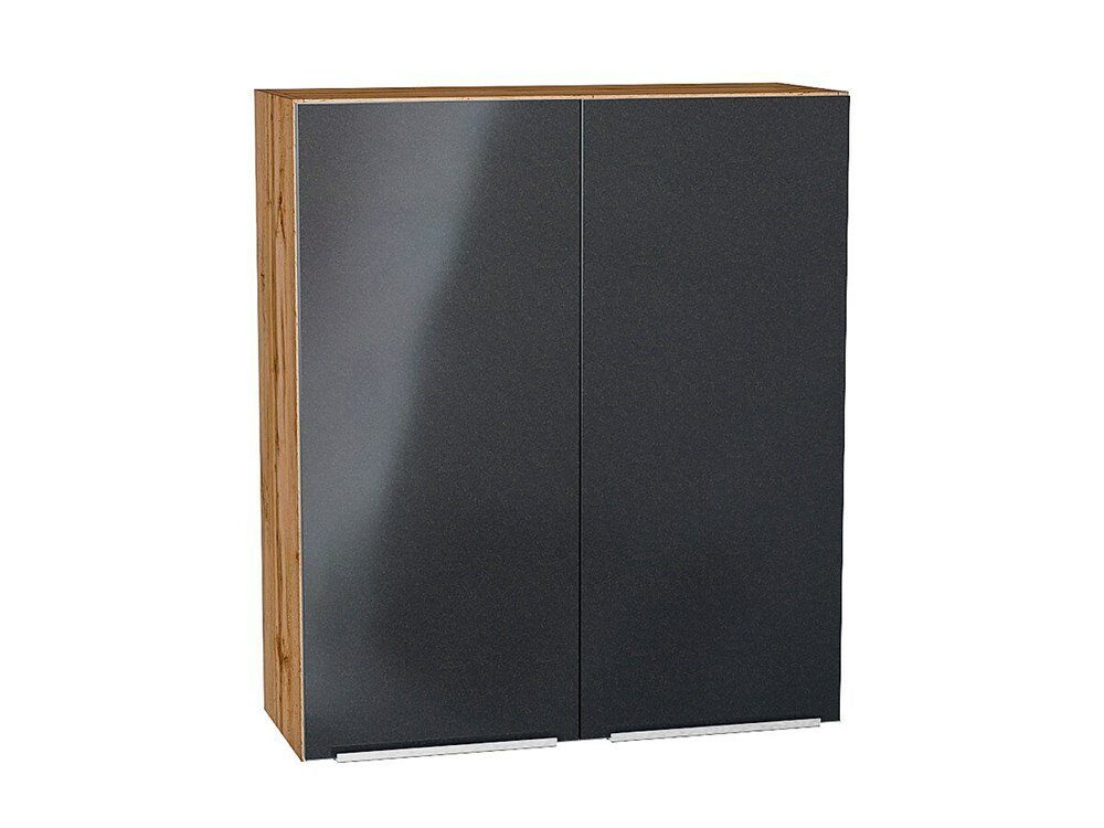 VVT Шкаф верхний с 2-мя дверцами Фьюжн Дуб Вотан, Anthracite, 920, 800 В*Ш*Г 920*800*320, фасад МДФ Anthracite, корпус Дуб Вотан Anthracite