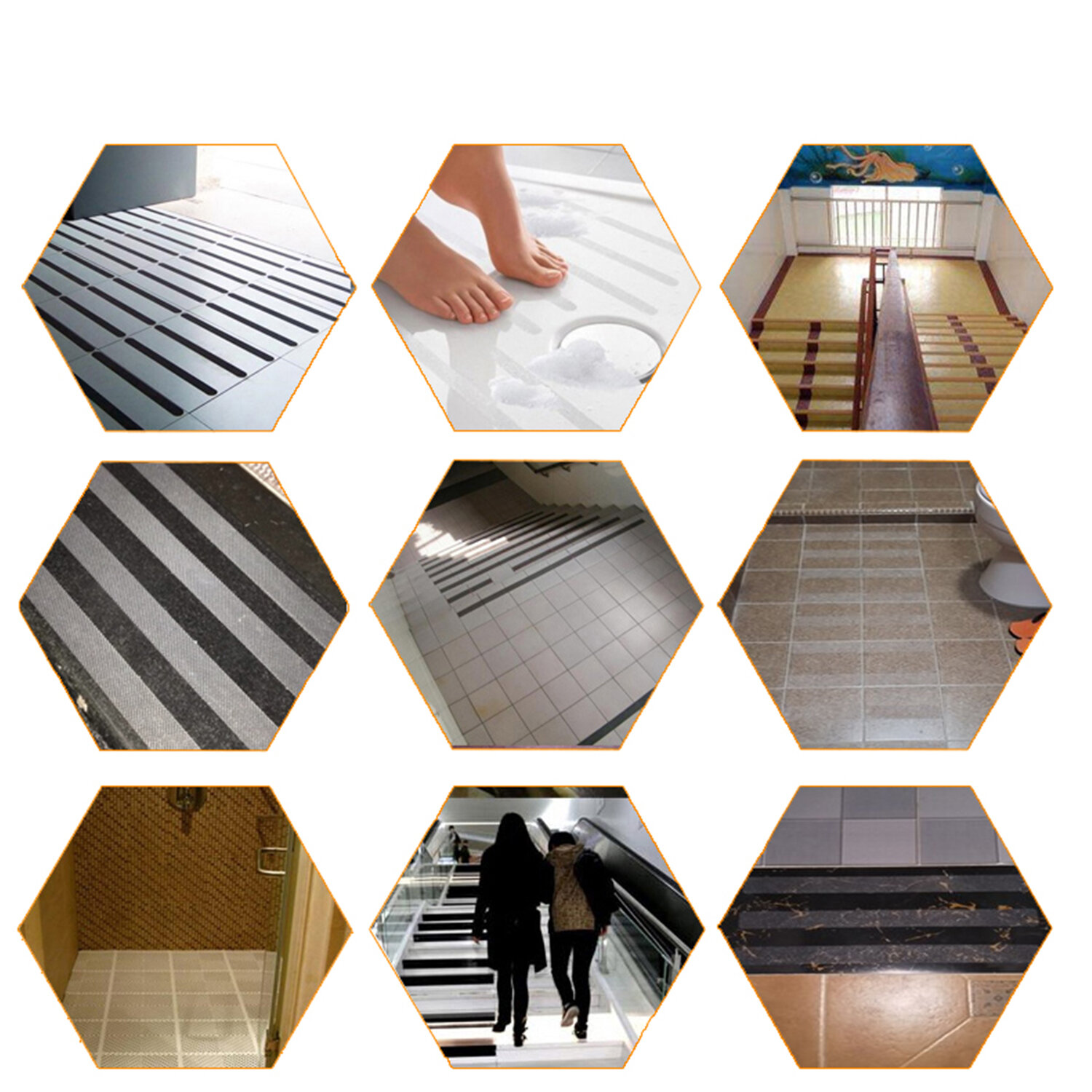 Противоскользящая лента с антискользящим покрытием, противоскользящая клейкая лента для внутренних и наружных лестниц, напольных дорожек, ступеней, ступеней, безопасности