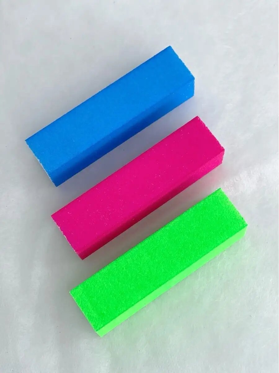 Бафик для ногтей 4-х сторонний, 3 штуки