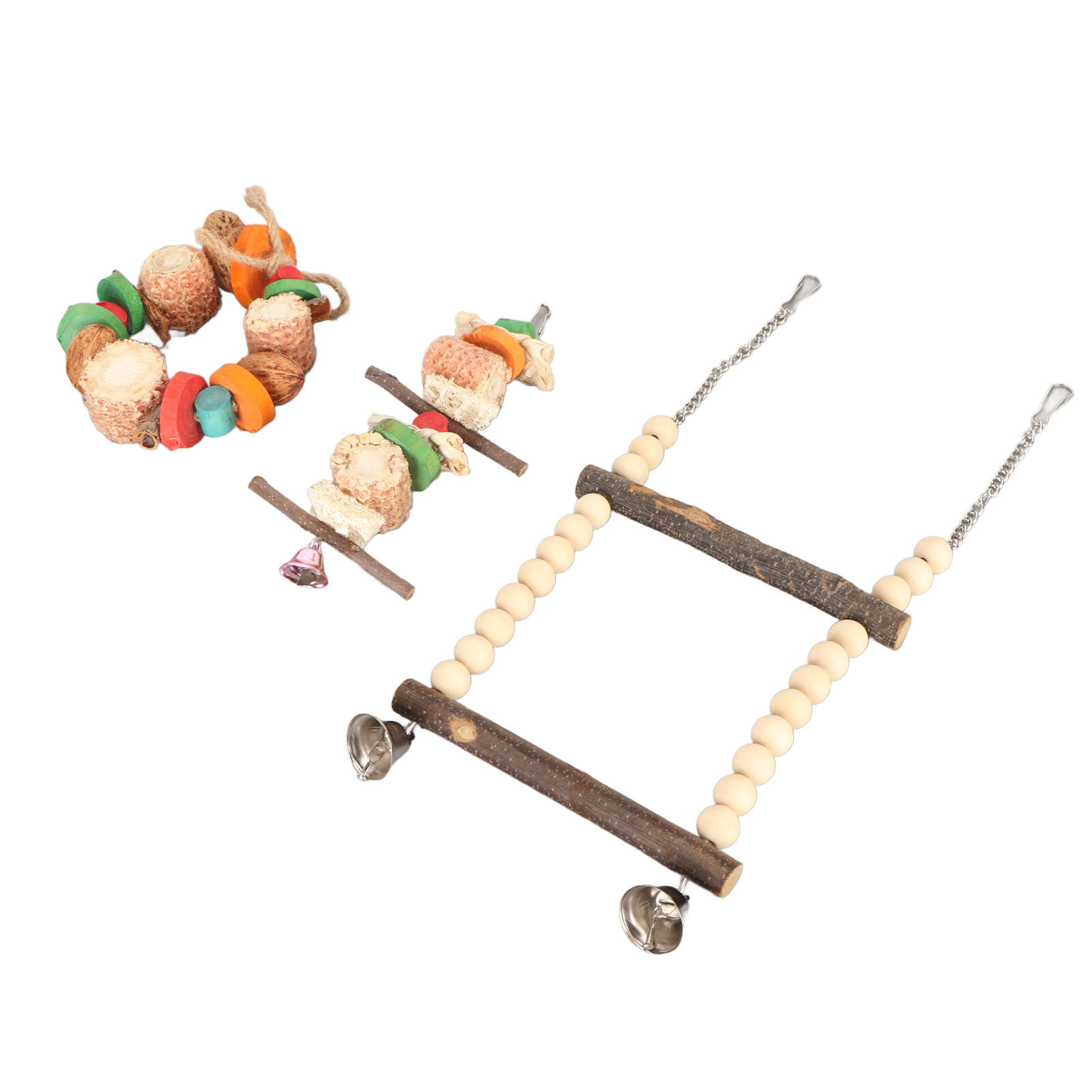 Игрушка-качалка для попугая, забавная игрушка-качели с устойчивостью к укусам, кукурузные початки, жевательные деревянные игрушки-качалки для птиц с игрушечной веревкой для птиц, попугаев, волнистого попугайчика, попугайчика, кореллы, какаду