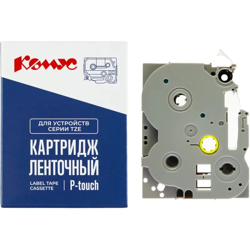 Картридж Комус TZE-641(Brother TZE-641 черный на желтом,18мм/8м) 1944179 RL-B-T641P-BK/YE-18MM*8M