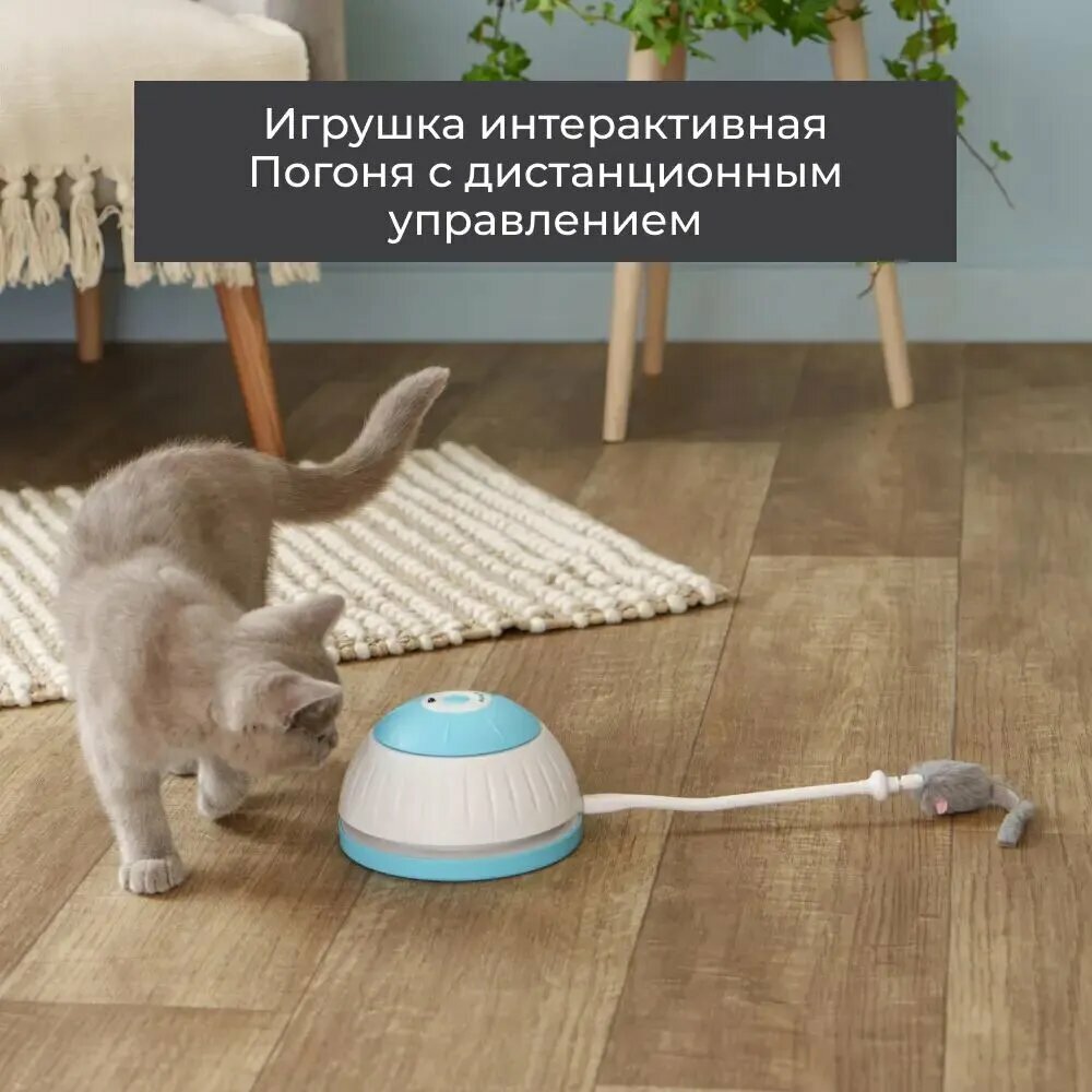 Игрушка интерактивная для кошек Погоня с дистанционным управлением, 57,5 см