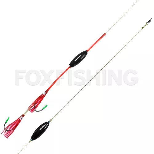 Приманка на сома Контакт Сом №6 Донная с 2 поплавками,2 catfish №8, красный октопус