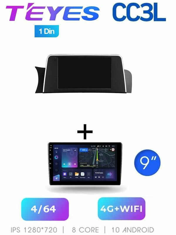 Магнитола 9" Teyes CC3L 4/64 Gb BMW X3 F25 2010-2014 CIC