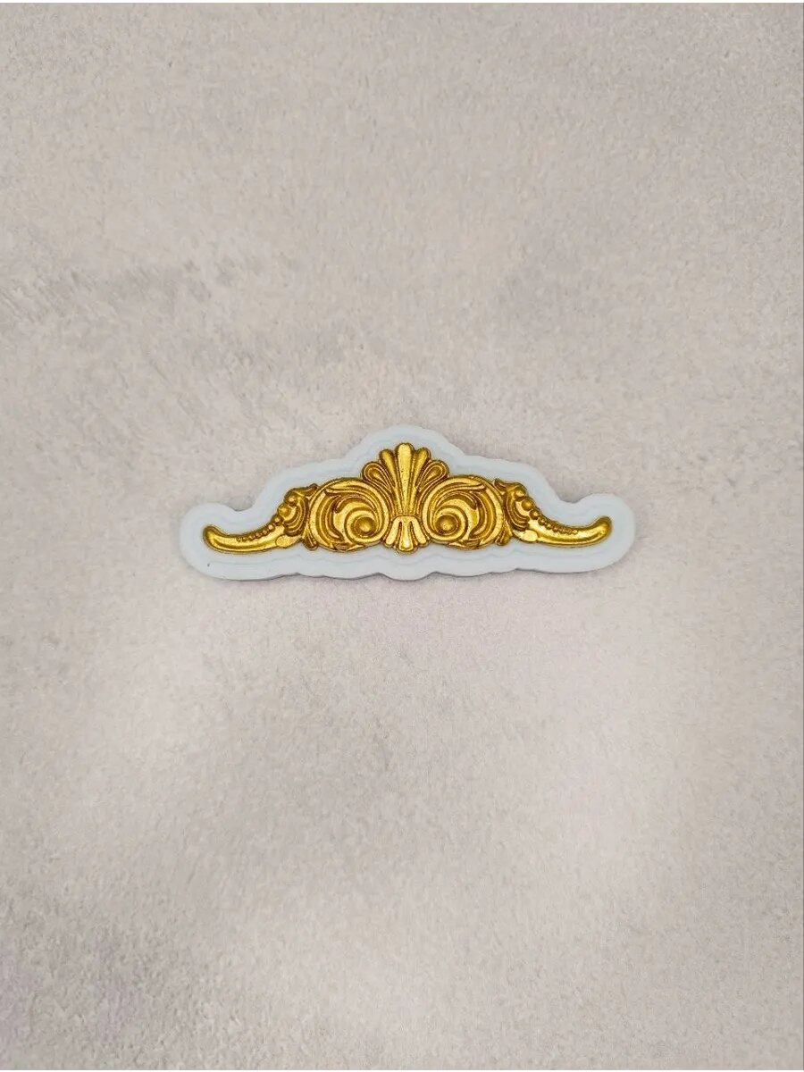 Молд силиконовый "Вензель". Высота готового изделия 2,8 см, ширина-10 см.