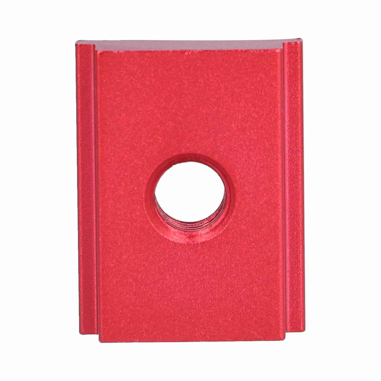 5 Т-гаек алюминиевых для направляющих, крепеж М8 с пазом, красные