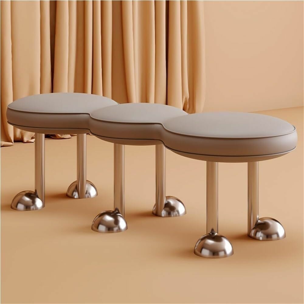 Скамья для ног, мягкая входная скамейка, табурет для пеленания обуви с металлическими ножками