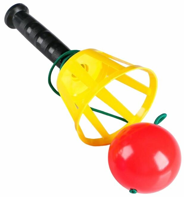 Детская игра "Поймай мяч", подвижная игра бильбоке на развитие ловкости, меткости и координации движений, корзинка d-10.5 см, мячик d-7.5 см