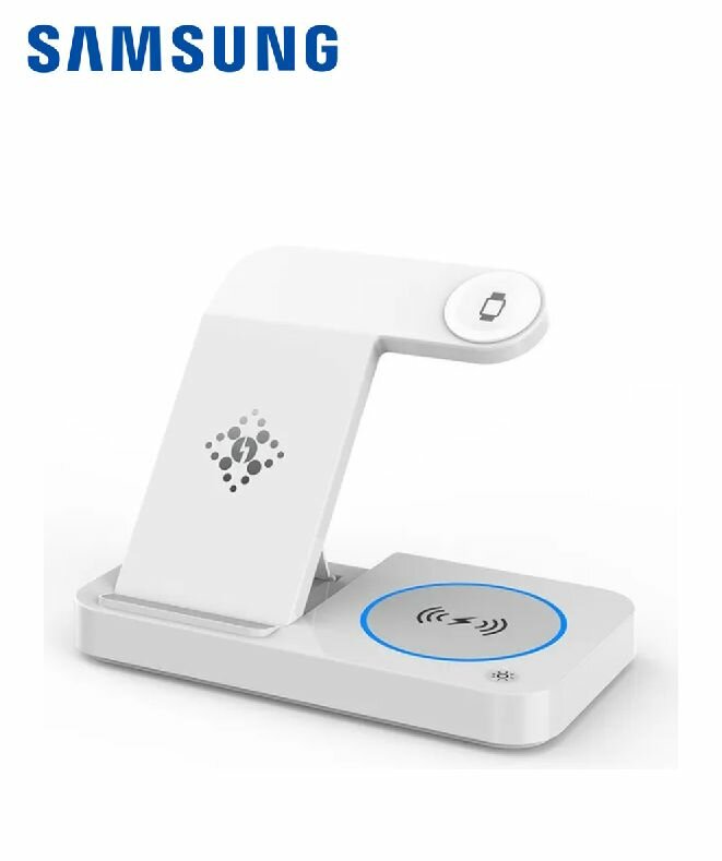 Samsung Беспроводная зарядка для Samsung/ Зарядная станция / Док станция 4 в 1
