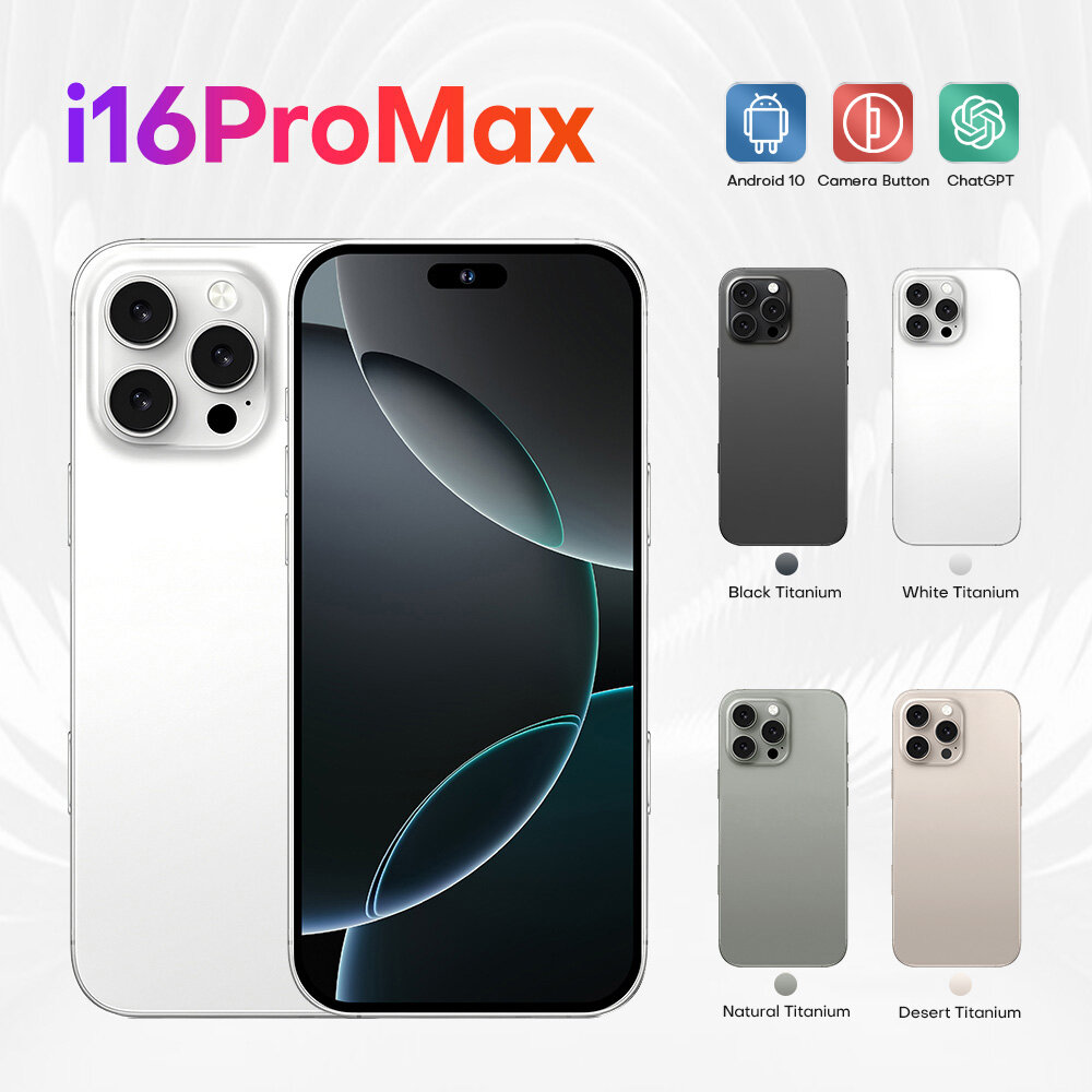 Универсальный смартфон i16ProMax: 2MP+13MP камеры, GPS, 4G, долгая автономность