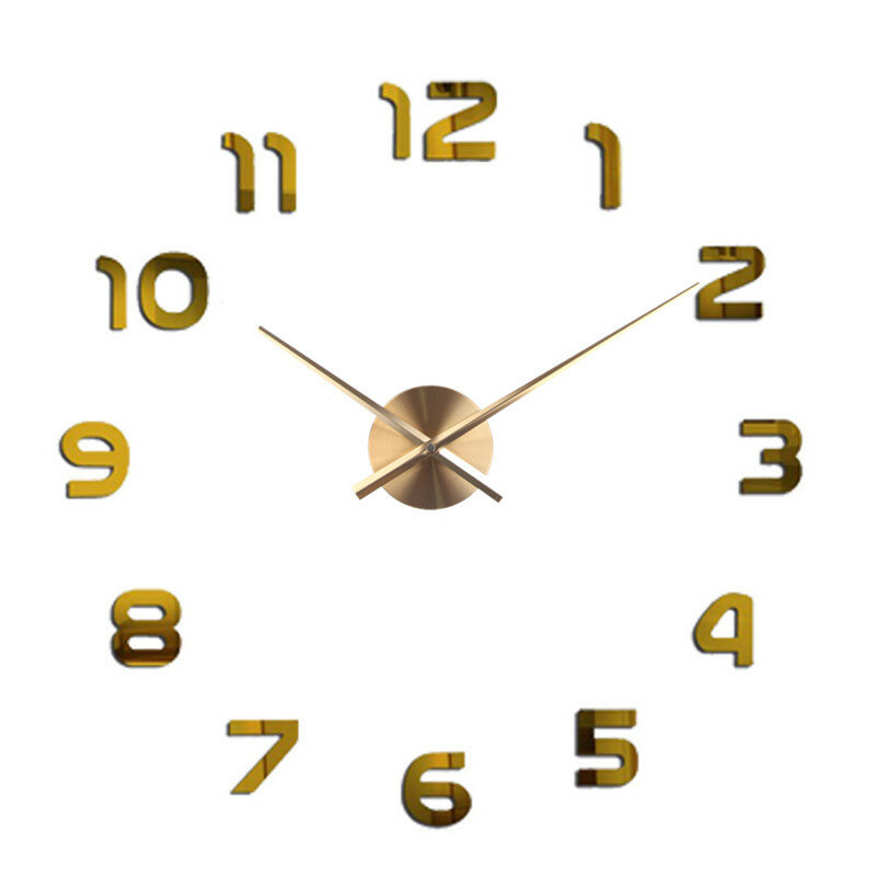 Настенные часы diyclock, акриловые, 70-90см, полностью золотистые