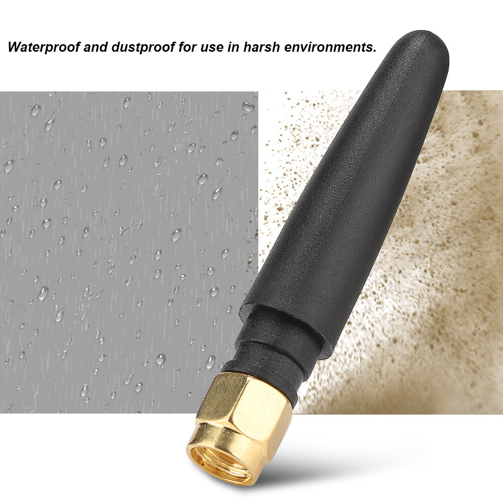 5шт Антенна беспроводная WIFI 2.4GHZ SMA 3DBI с внутренней резьбой (прямая SMA женская) для модулей 2400-2500MHz, сетевых карт, терминалов, материал ABS, сопротивление 50 ом, мощность 50W, длина 50мм, температура эксплуатации -40°C ~ +65°C, хранения