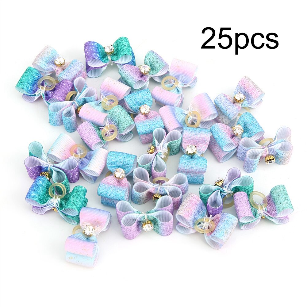 Бантики из кошачьей шерсти, бантики из резинок для домашних животных, бантики для щенков на Хэллоуин, для маленьких собак, на Рождество, вечеринку.