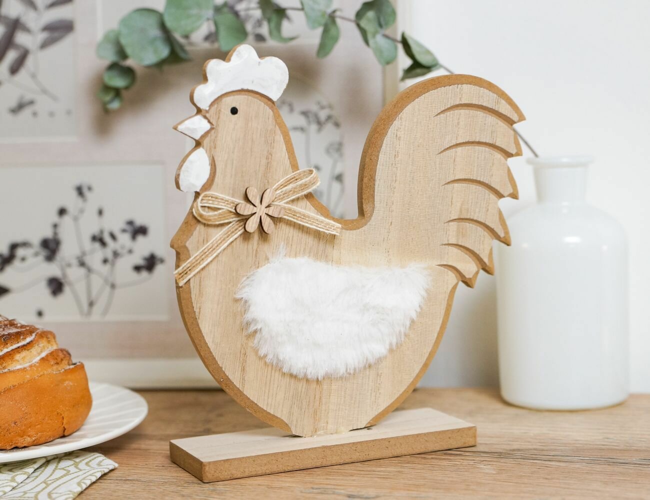 Декоративная фигурка петушок чиппи, МДФ, 18 см, Koopman International DH9030600-1