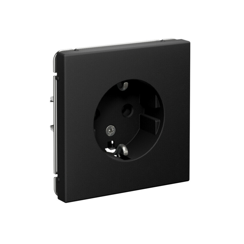Розетка Systeme Electric ArtGallery Карбон с заземлением, 16А, механизм GAL001043