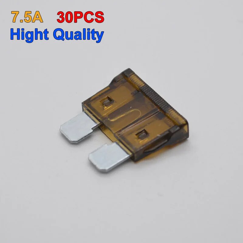 Предохранители автомобильные 7.5 Ампер 30 штук