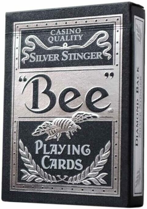 Карты игральные Bee Silver Stinger,54 шт, пластиковое покрытие SY