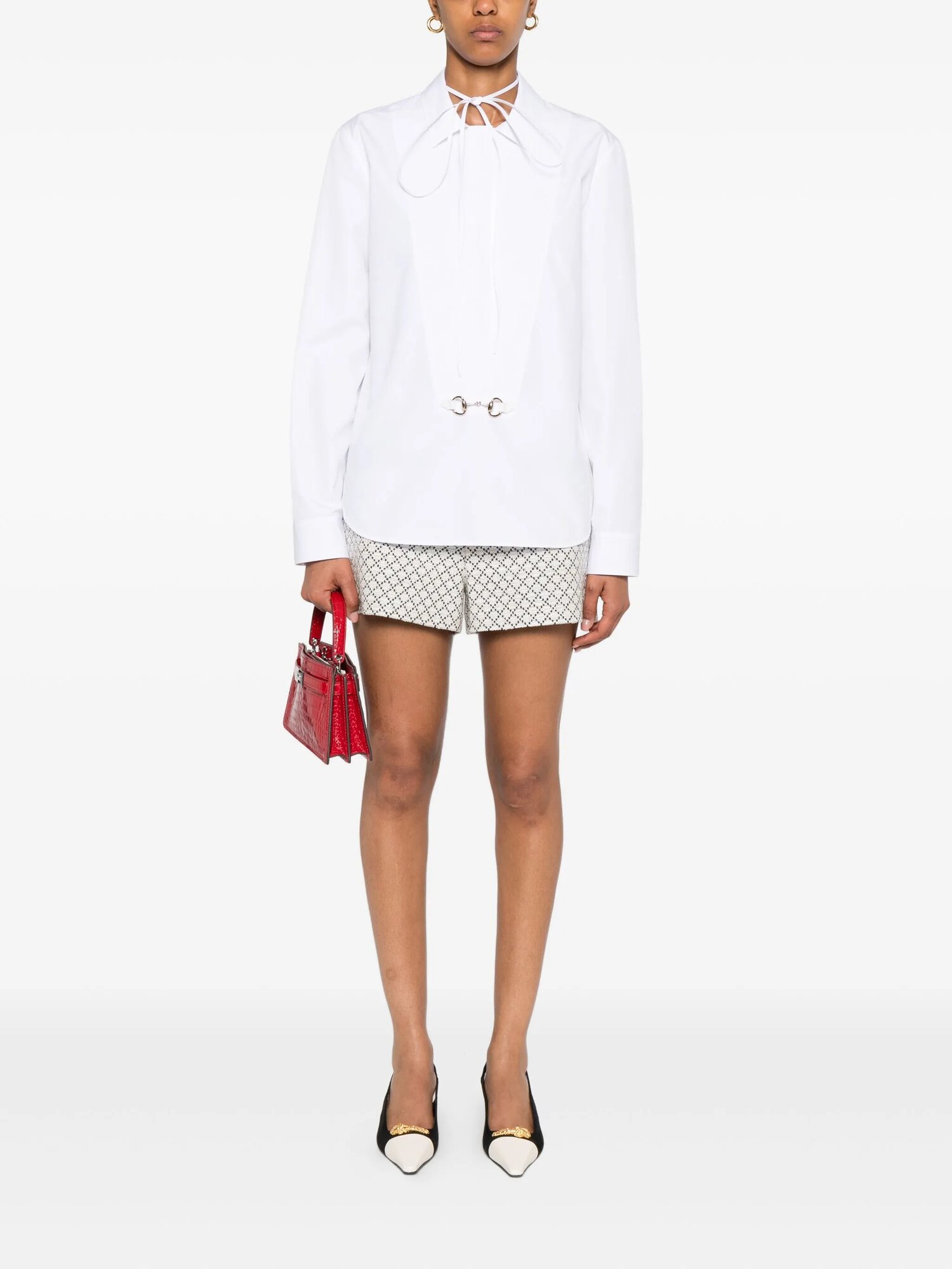 Рубашка GUCCI, размер 40, white — фото 1