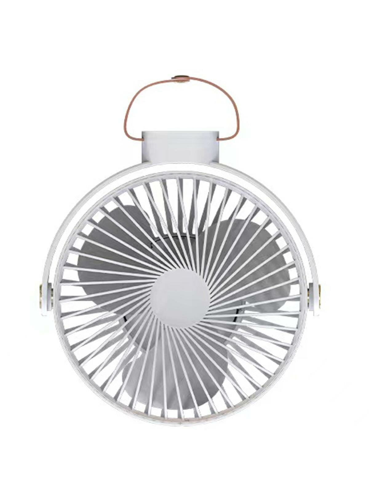 USB Rechargeable 4000mAh Desk Hanging Fan with LED Lantern 3 Speed Ceiling Timing Fan for Camping Tent Outdoor School