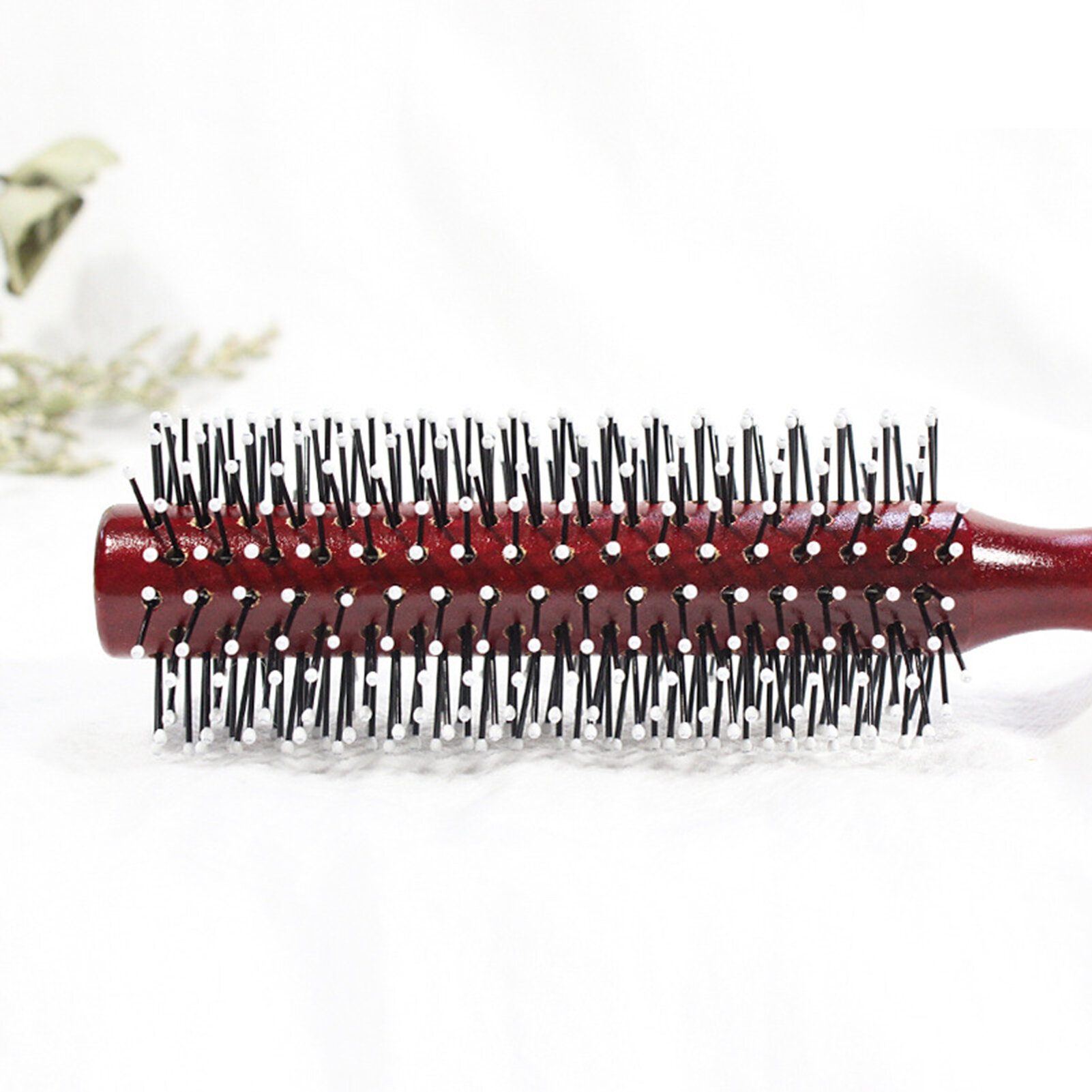 Деревянная расческа для вьющихся волос без щетины, грушевидная головка цветка, пушистая головка боба, круглая расческа с V-образными зубцами