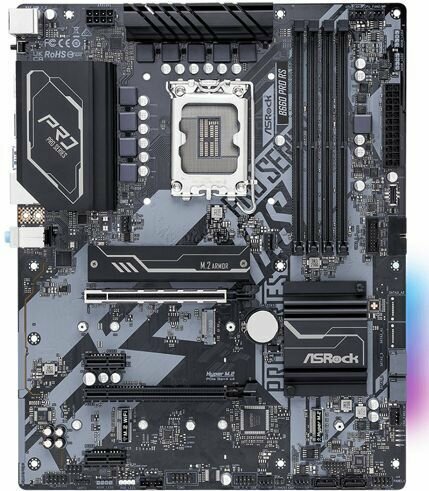 Материнская плата ASRock B660 Pro RS (B660 Pro RS) - LGA 1700, Intel B660, 4хDDR4-3200 МГц, 2хPCI-Ex16, 3хM.2, Standard-ATX