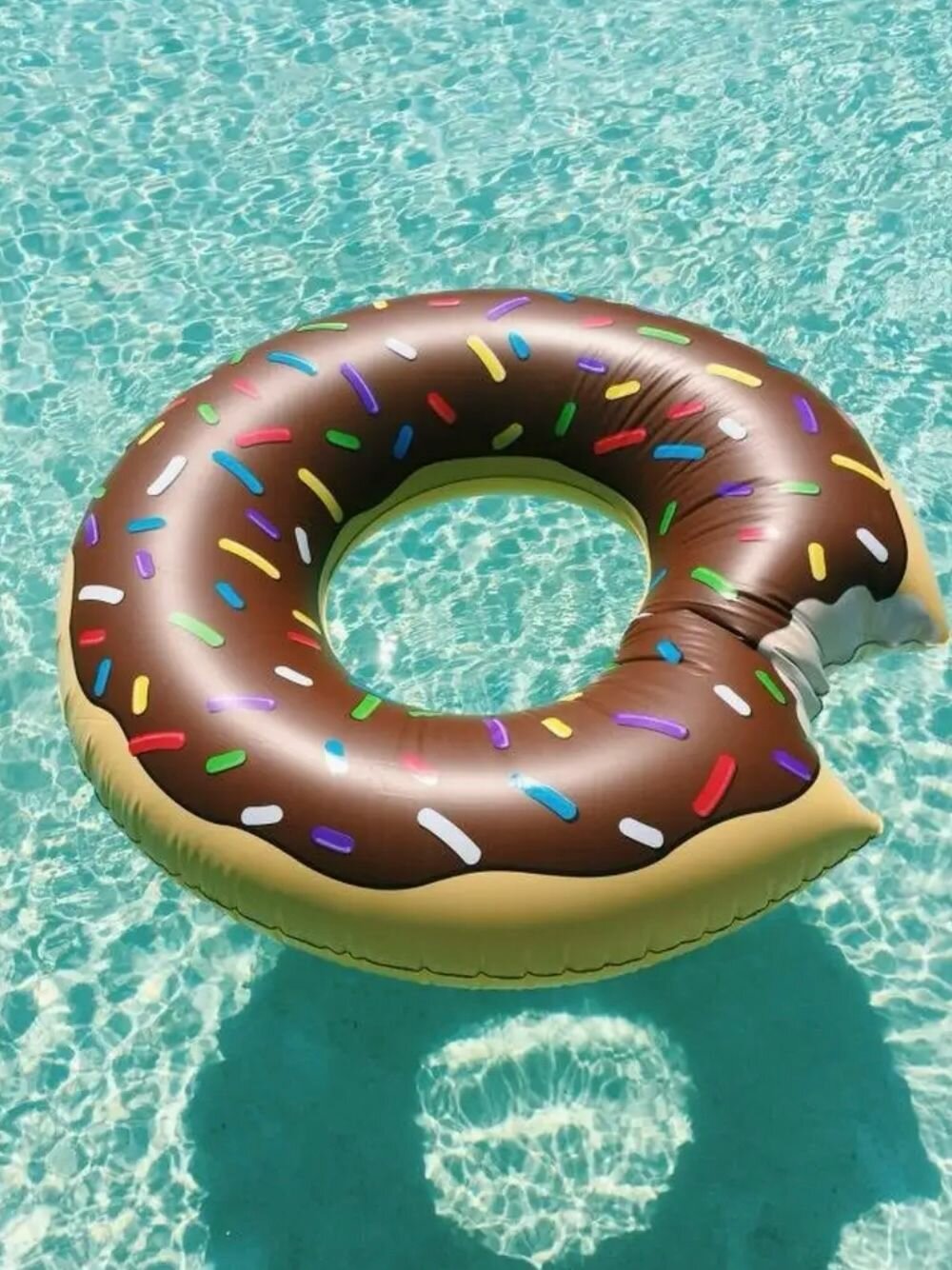 Надувной плавательный круг "Пончик", коричневый, 120 см, в ассортименте