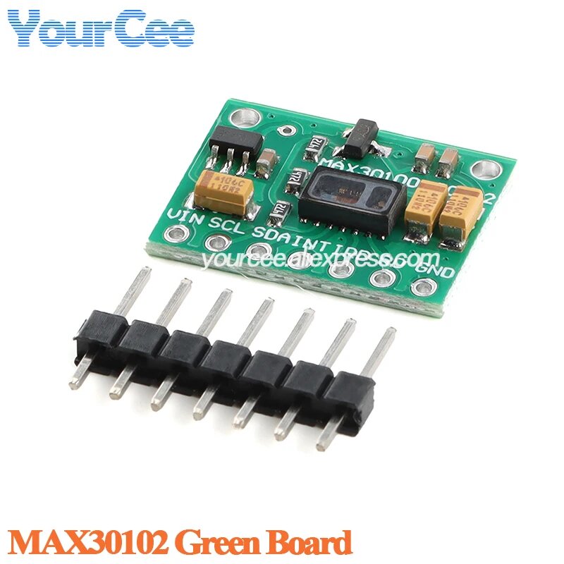 Модуль датчика сердечного ритма MAX30102/MAX30100 Your Cee 5pcs, MAX30102 Green PCB