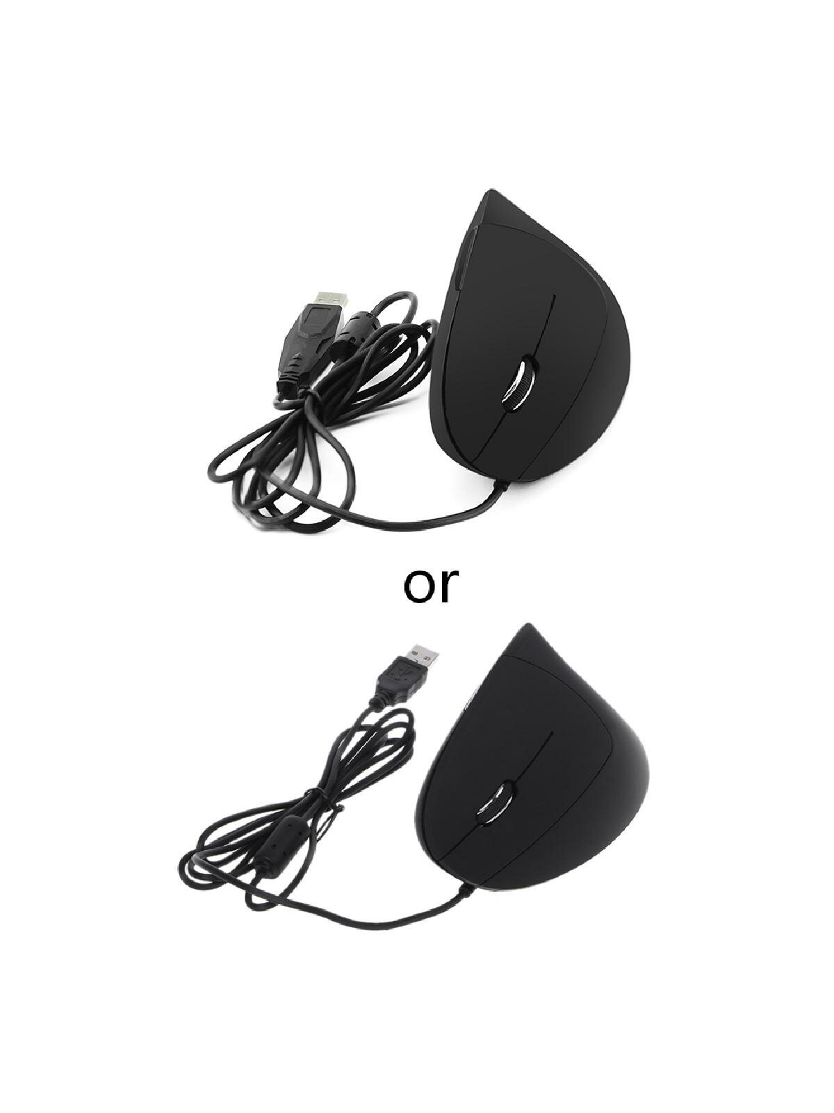 Wired Left Hand Vertical Mouse Ergonomic Gaming Mouse 800 1200 1600 DPI USB Optical Wrist Healthy Mice Mouse For PC Comp