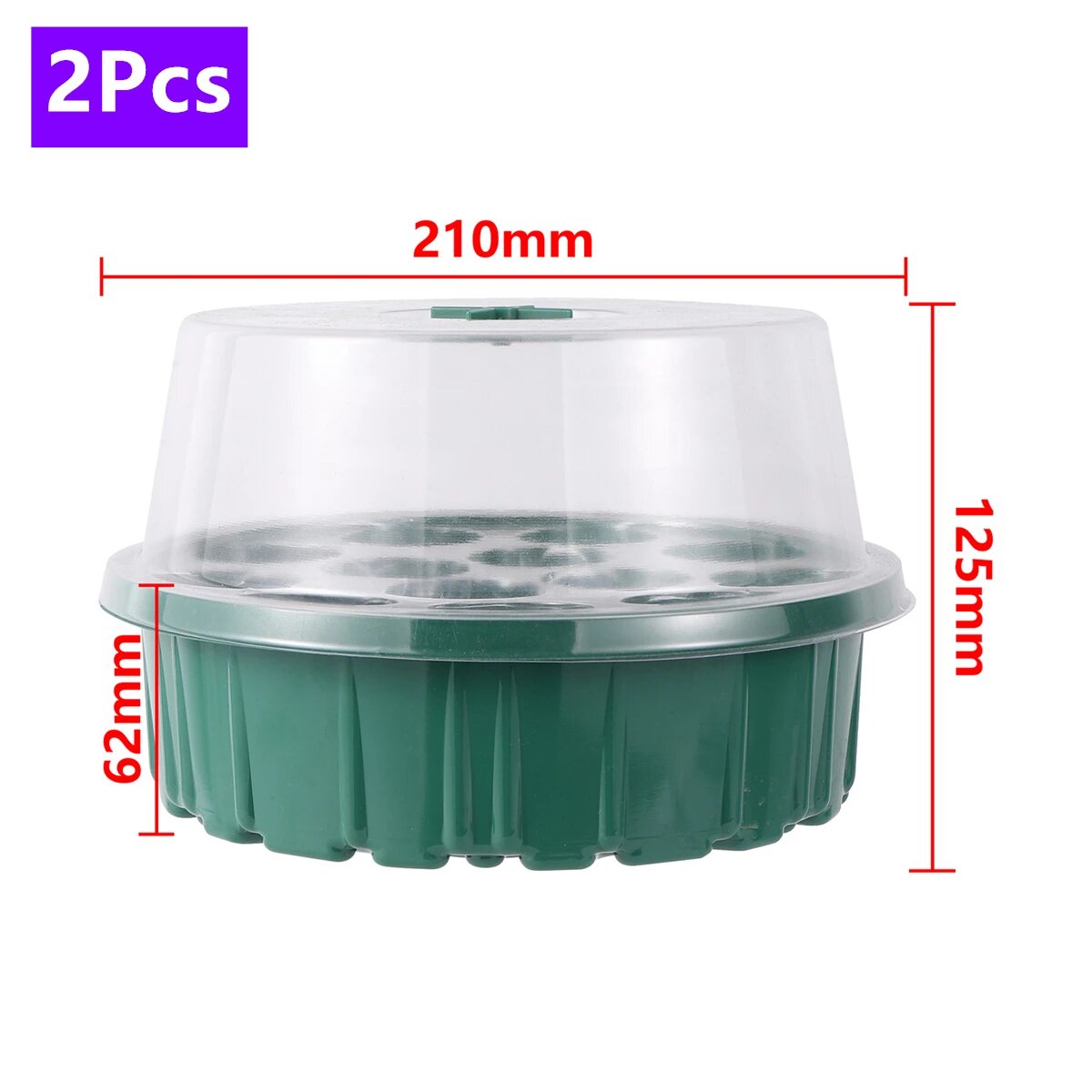 Горшок для рассады 6/12/13/24 отверстий Изумрудный, 13cell With Airhole