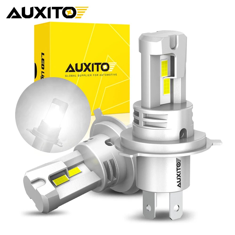 AUXITO 2 шт. HB2 9003 H4 Светодиодные лампы для фар с Canbus 20000LM Супер яркие автомобильные фары 32 7035CSP Безвентиляторные светодиодные лампы H4 12 В
