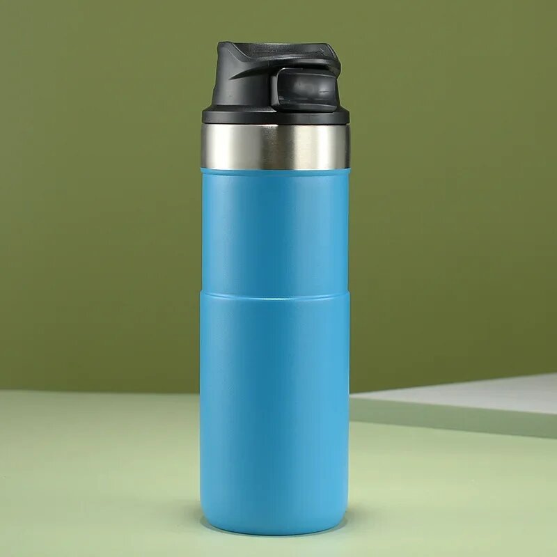 Вакуумная фляга из нержавеющей стали 500 мл Голубой, Синий
