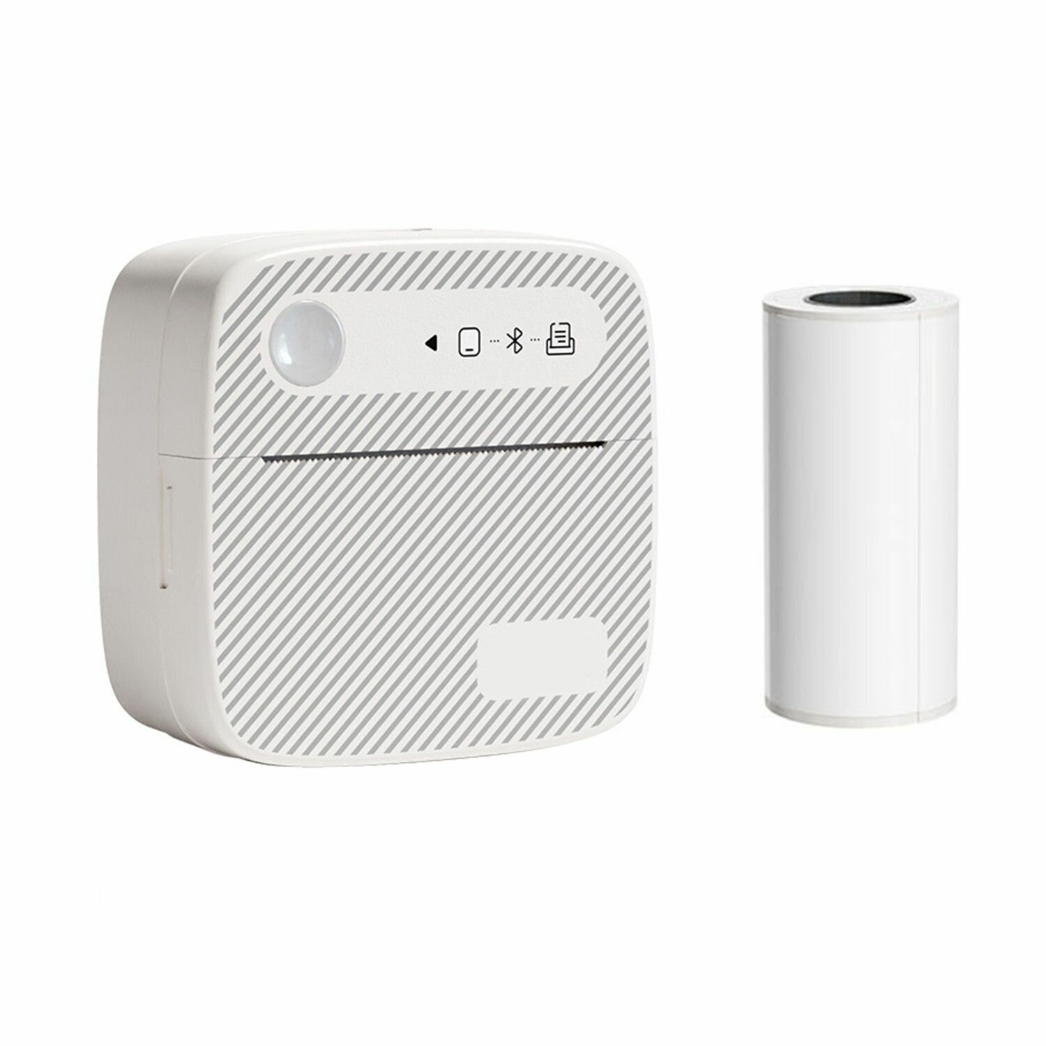 Портативный термопринтер для цветной печати с рулоном бумаги и функцией создания этикеток и фотографий