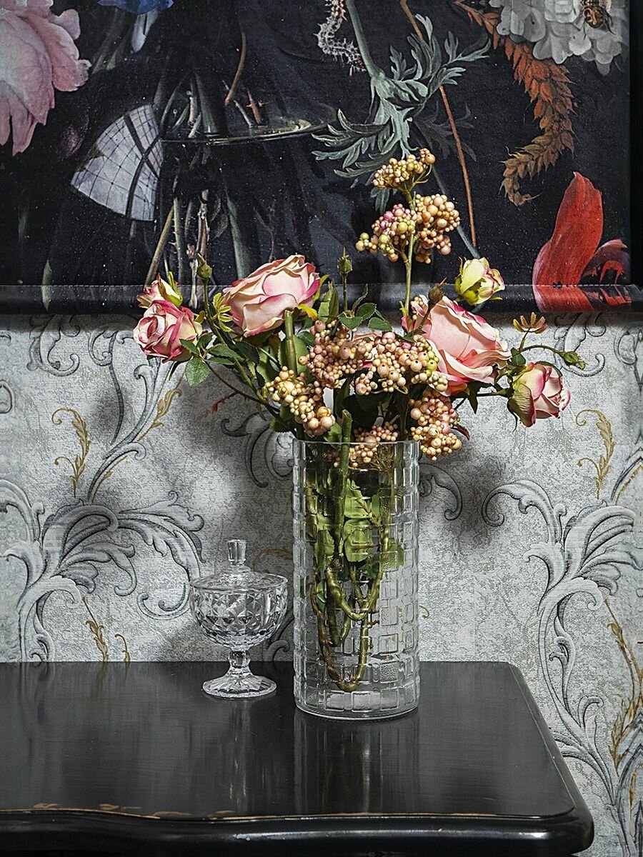 Ваза "Quartett", прозрачная, настольная, 24x11x11 см, стекло