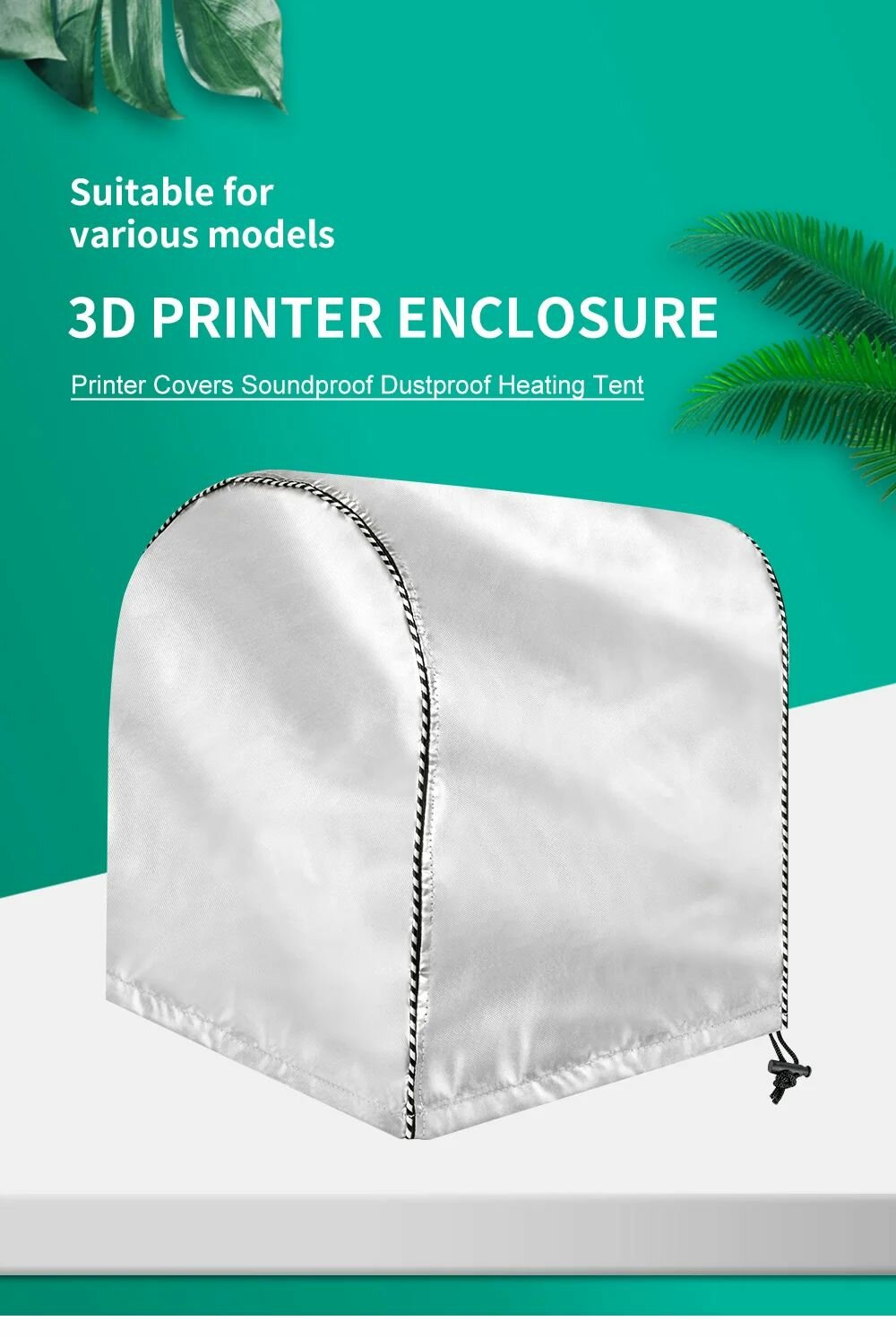 Пылезащитная нагревательная палатка для 3D печати, совместимая с Ender 3 55x55x55cm