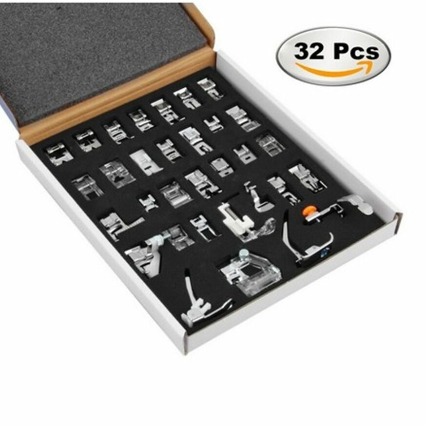 Набор швейных лапок в наборе 42 шт, для бытовых швейных машин / Прижимные лапки/ Подрубочные и подгибные лапки