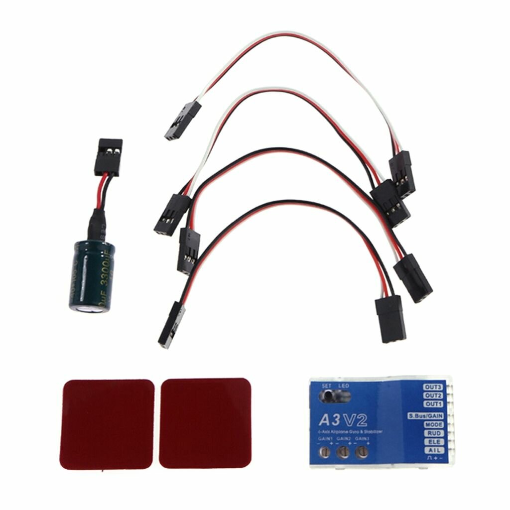3-осевой гироскоп для самолета с дистанционным управлением, игрушечного самолета с неподвижным крылом, полетного контроллера, стабилизатора, вертолета