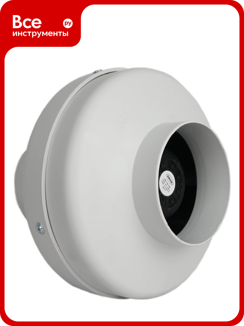 Канальный вентилятор Ventart вкк grey d200 4687203804862, круглый канал, ABS‑корпус, брызгозащищенный, класс защиты