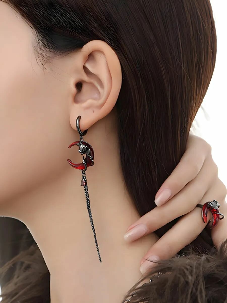 Серьги, пластик