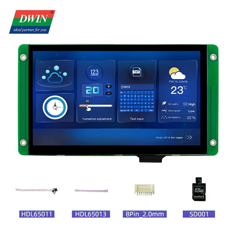 DWIN DMG10600K070_03W 7-дюймовый медицинский TFT LCD дисплей CTP with accessory