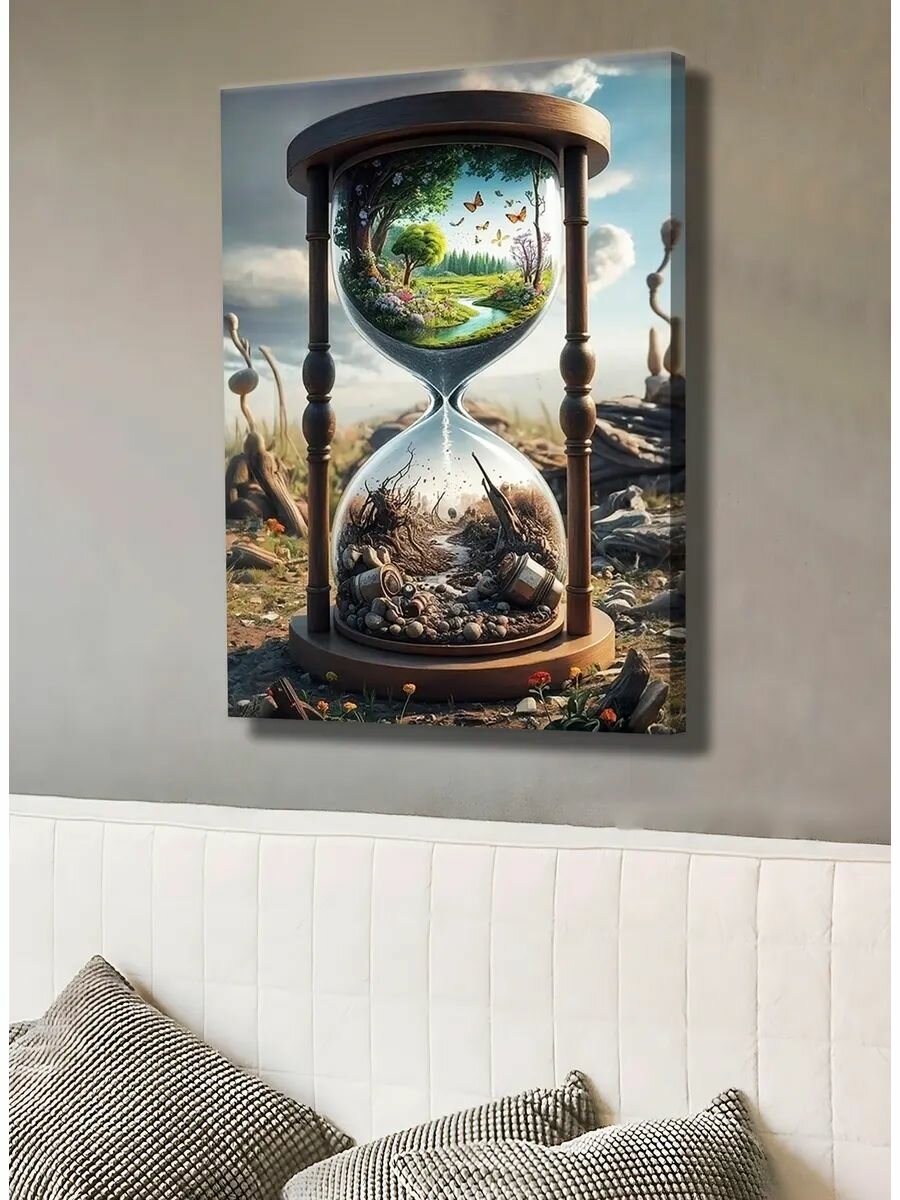 Картина Песочные часы жизни на стену 30х40см 1шт.